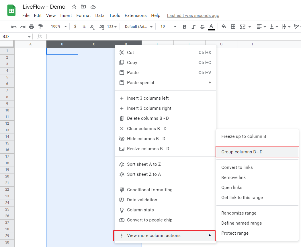 How To Group Rows And Columns In Google Sheets LiveFlow